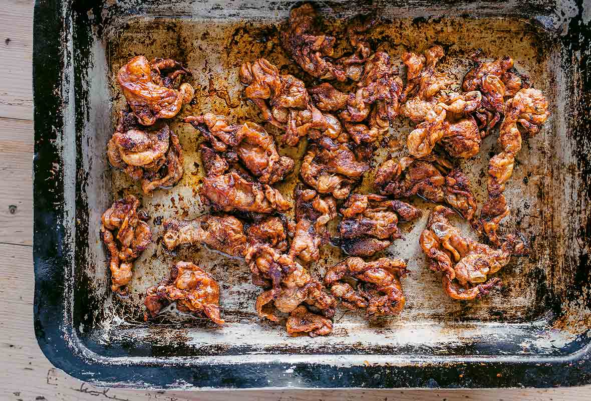Gribenes Recipe | Roast Chicken Skin Recipe | Leite's Culinaria